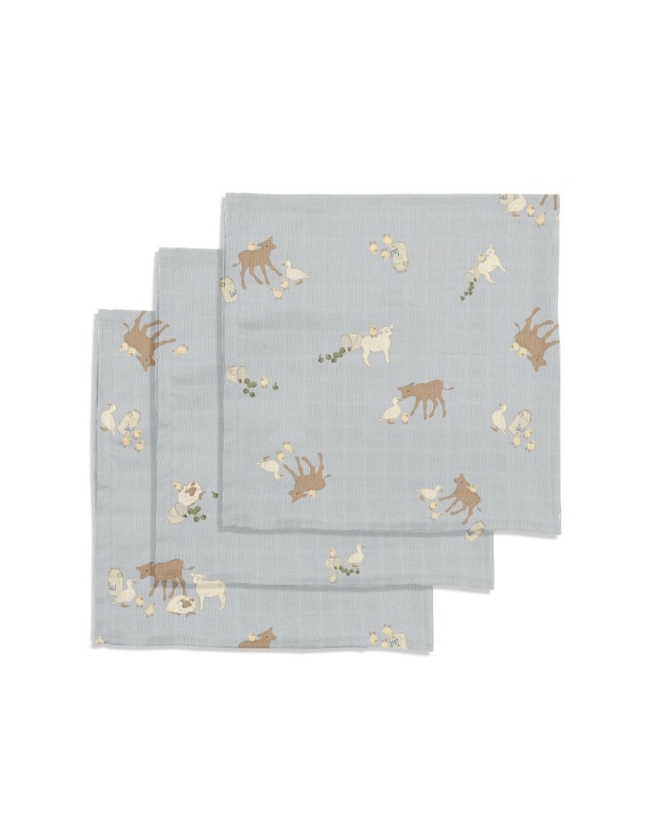 MUSLIN CLOTH FARM BLUE - Konges Sløjd - Køb til børn