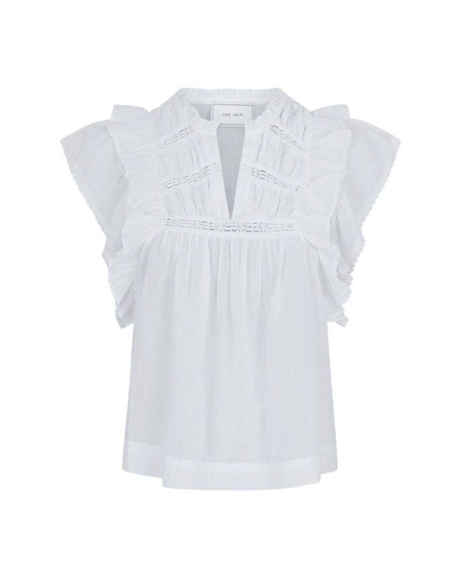 Jayla blondetop i hvid | Neo Noir | QueenAndKids.dk